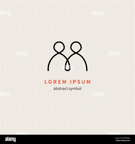 People Linked In Chain Abstract Line Logo Business Icon Geometric