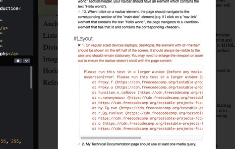 Nav Failing On Technical Document Html Css The Freecodecamp Forum
