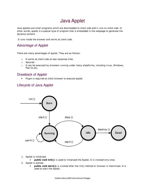 Unit 4 Java Applet Svbnmcxz Bachelor In Communications Vnsgu