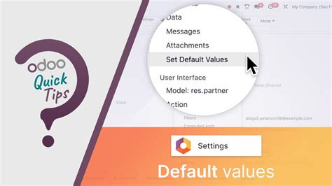 odoo quick tips default values [general] youtube