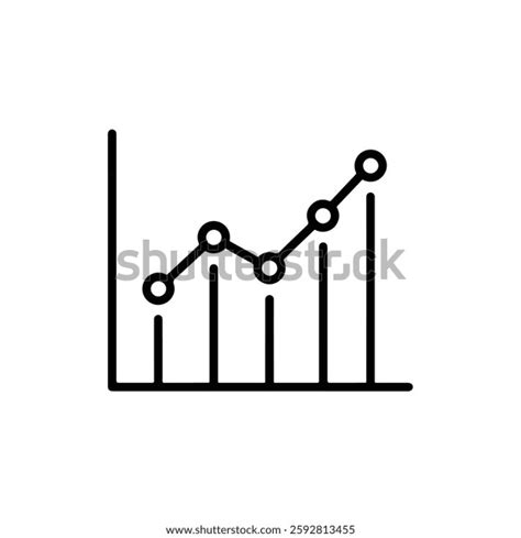 Line Chart Flat Icon Data Visualization Stock Vector Royalty Free
