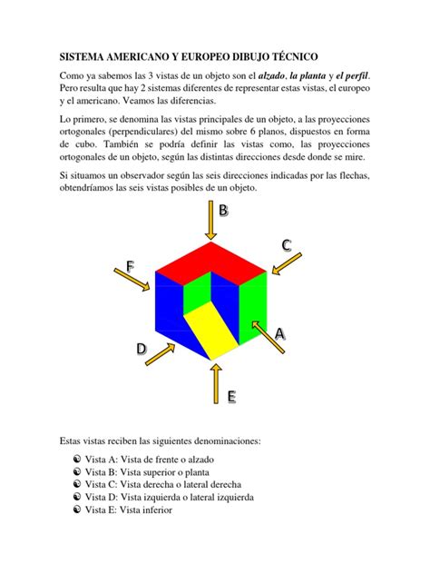 Comparativa De Sistemas De Dibujo Técnico Pdf Dibujo Técnico Dibujo