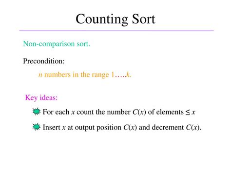 Ppt Algorithms Analysis Lecture 7 Linear Time Sorting Algorithms