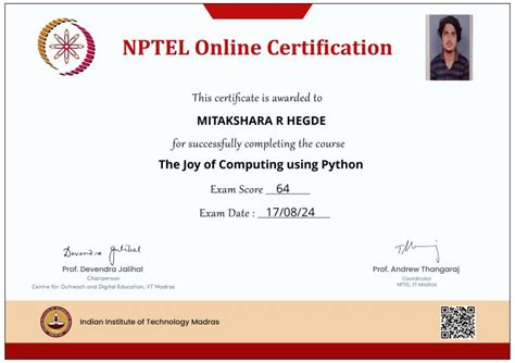 mitakshara hegde on linkedin nptel python softskills learning
