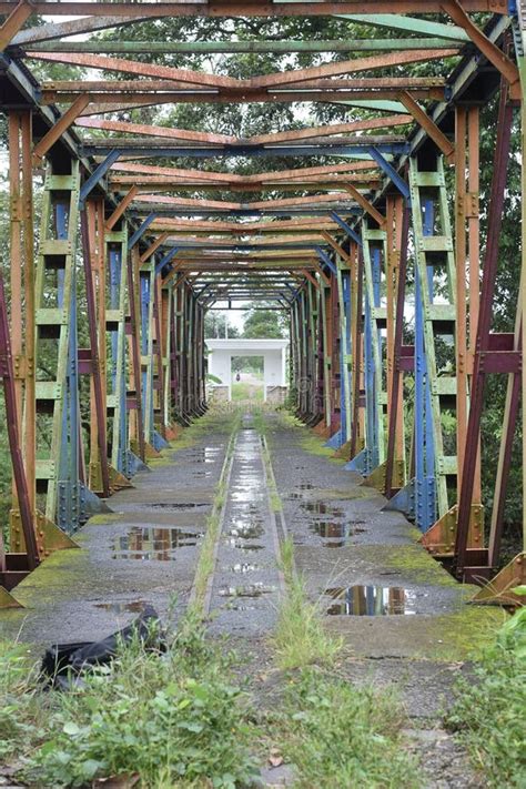 Colorful Bridges And Railroad Tracks That Are No Longer Functioning
