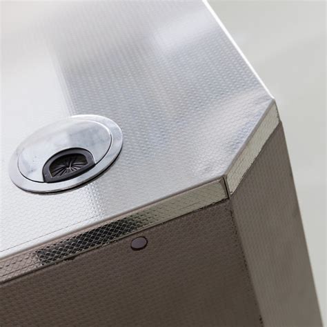 functional stainless steel checkout counter for efficient cash handling