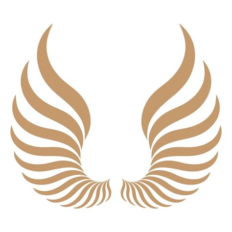 비행 날개 로고 그림 프리미엄 벡터
