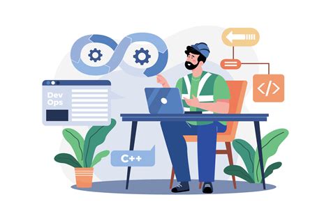 Devops Engineer Illustration Concept A Flat Illustration Isolated On