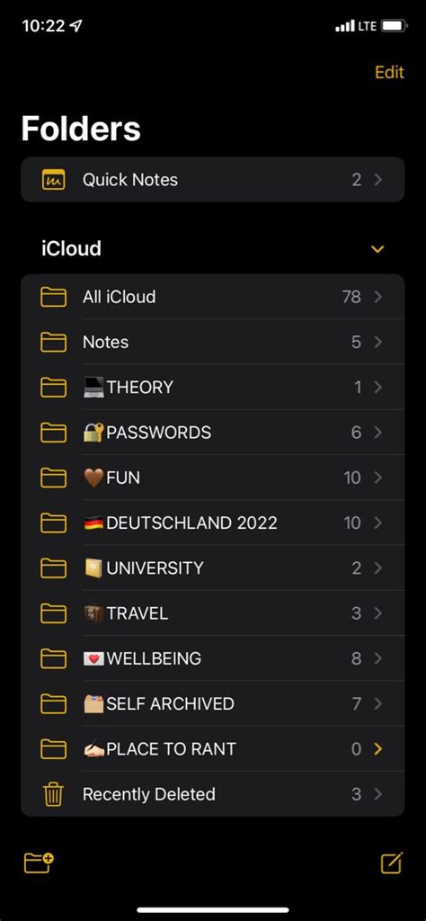 An Iphone Screen Showing The Settings For Folders And Other Items To Be Taken Out