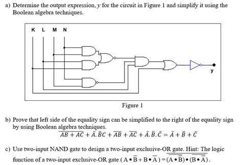 solved a determine the output expression y for the circuit