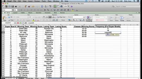 Histogram In Excel On Mac Youtube