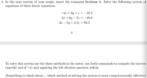 Solved 4 In The Next Section Of Your Script Insert The