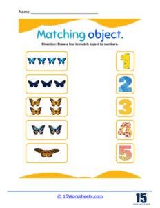Matching Objects To Numbers Worksheets Number Sense 15 Worksheets Com