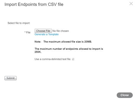 Solved How To Import Csv File Format Mac Address To Endpoint Identity