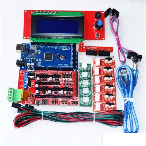Kit Electronico Impresora 3d Cnc Arduino Mega Ramps A4988 Display 2004 Yorobotics