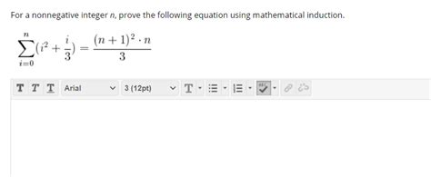 Solved For A Nonnegative Integer N Prove The Following Chegg