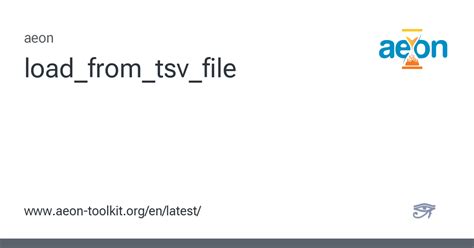 load from tsv file aeon 1 2 0 documentation