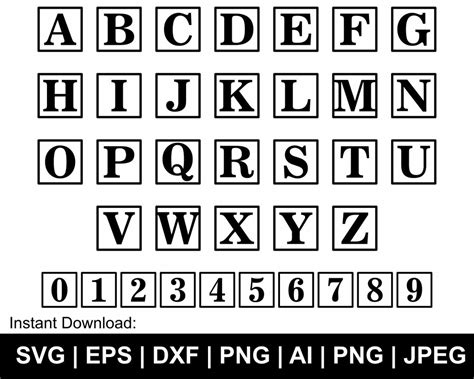 Block Alphabet Svg Building Block Svg Block Alphabet Clipart Block Font Svg Block Alphabet