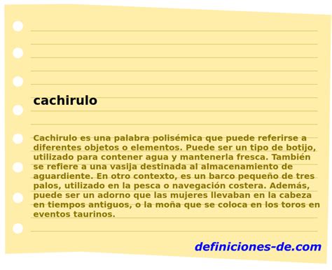 Significado De «cachirulo