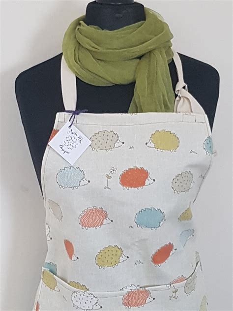 Hedgehog Cotton Apron Full Kitchen Apron Aprons For Women Etsy Uk