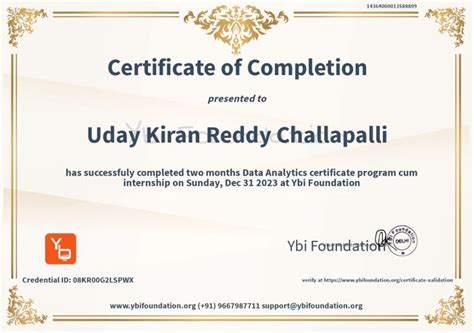 uday kiran on linkedin ybifoundation internship dataanalytics