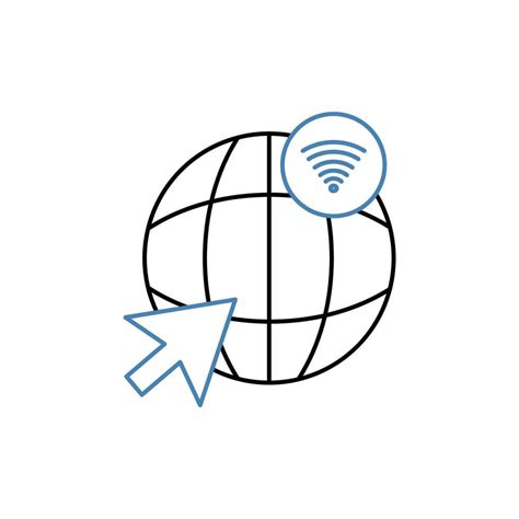 Internet Concept Line Icon Simple Element Illustration Internet Concept Outline Symbol Design