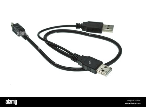 Usb Cable Isolated On White Background Stock Photo Alamy