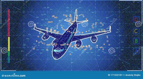 Abstract Plane Engineering Data Scheme Visualization Big Data