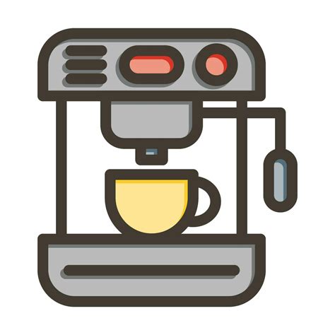 Coffe Maker Vector Thick Line Filled Colors Icon For Personal And Commercial Use 29094287