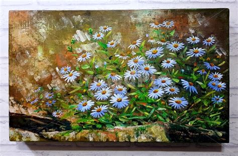 구절초 식물 유화 꽃 그림 사진이미지일러스트캘리그라피 최강건설맘작가