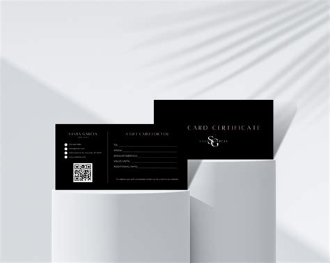 Black T Card Template Black T Certificate Template Editable