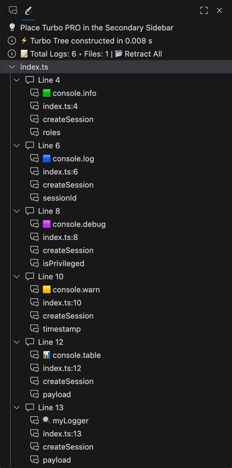 turbo console log pro professional javascript typescript debugging