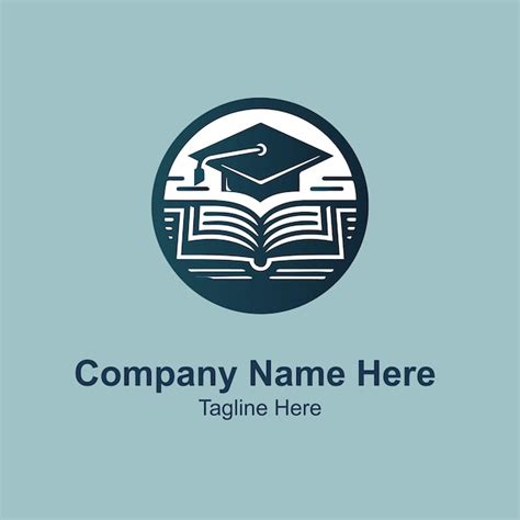 Логотип образования здесь Премиум векторы