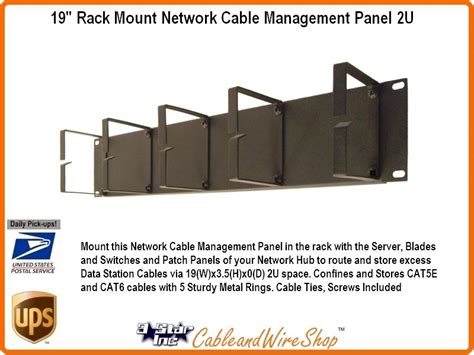 Rack Mount Network Cable Management Panel U
