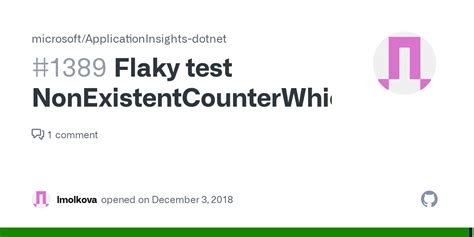 Flaky Test Nonexistentcounterwhichusesplaceholder · Issue 1389