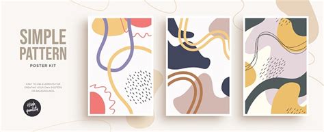 트렌디 한 패션 커버 템플릿세트 손으로 그린 텍스처 포스터 카드 초대장 플래카드 브로셔 전단지용 디자인 벡터 개체 그룹에 대한