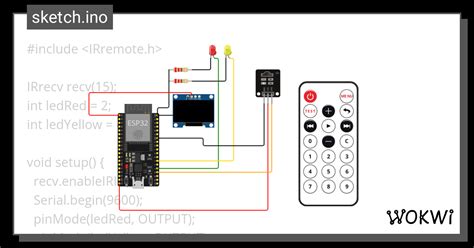Irremote Esp32 Oled1306 Wokwi Esp32 Stm32 Arduino Simulator