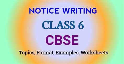 Notice Writing Class 8 Format Examples And Exercises
