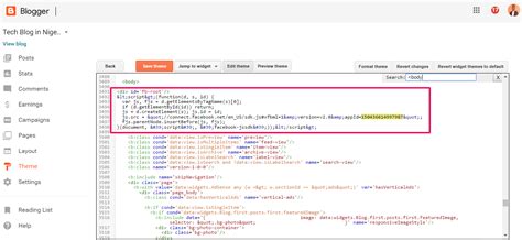 How To Add Facebook Javascript Sdk To Blogger Themes Without Xml Error