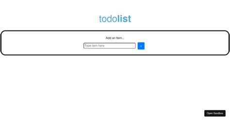 To Do List Css Codesandbox