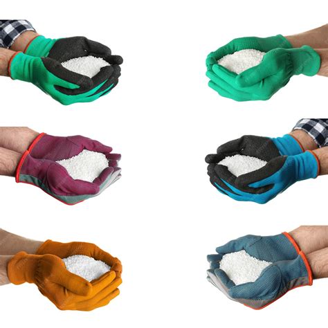 Premium Photo Collage With Photos Of Farmers Holding Ammonium Nitrate