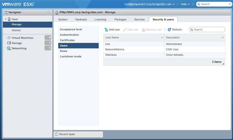 How To Create Users And Roles In A Vmware Esxi Host Client Cloudspress