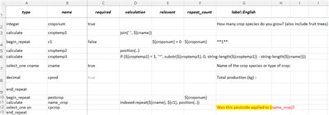 show label of indexed repeat numerical variable form building