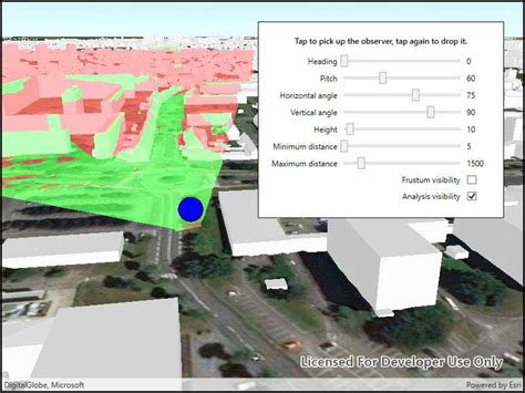 Viewshed Location ArcGIS Maps SDK For NET Esri Developer