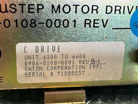 Used Eaton Nova 6200av 6300 Dual Ustep C Drive Motor Drive 0906 010