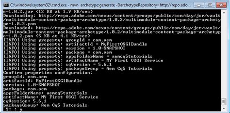 Confirm Mvn Arch Type Project In Aem AEM CQ Tutorials