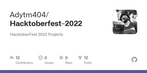 github adytm404 hacktoberfest 2022 hacktoberfest 2022 projects