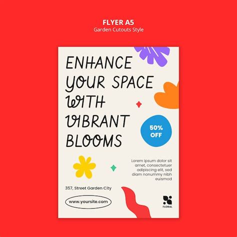 정원 절단 스타일 템플릿 디자인 무료 Psd 파일