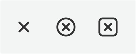 Close Button Vector Icon Black Cancel Icon Cross Linear Icon Vector