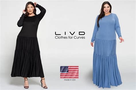 Buy Plus Size Tiered Maxi Dress Made In Usa Online In India Etsy